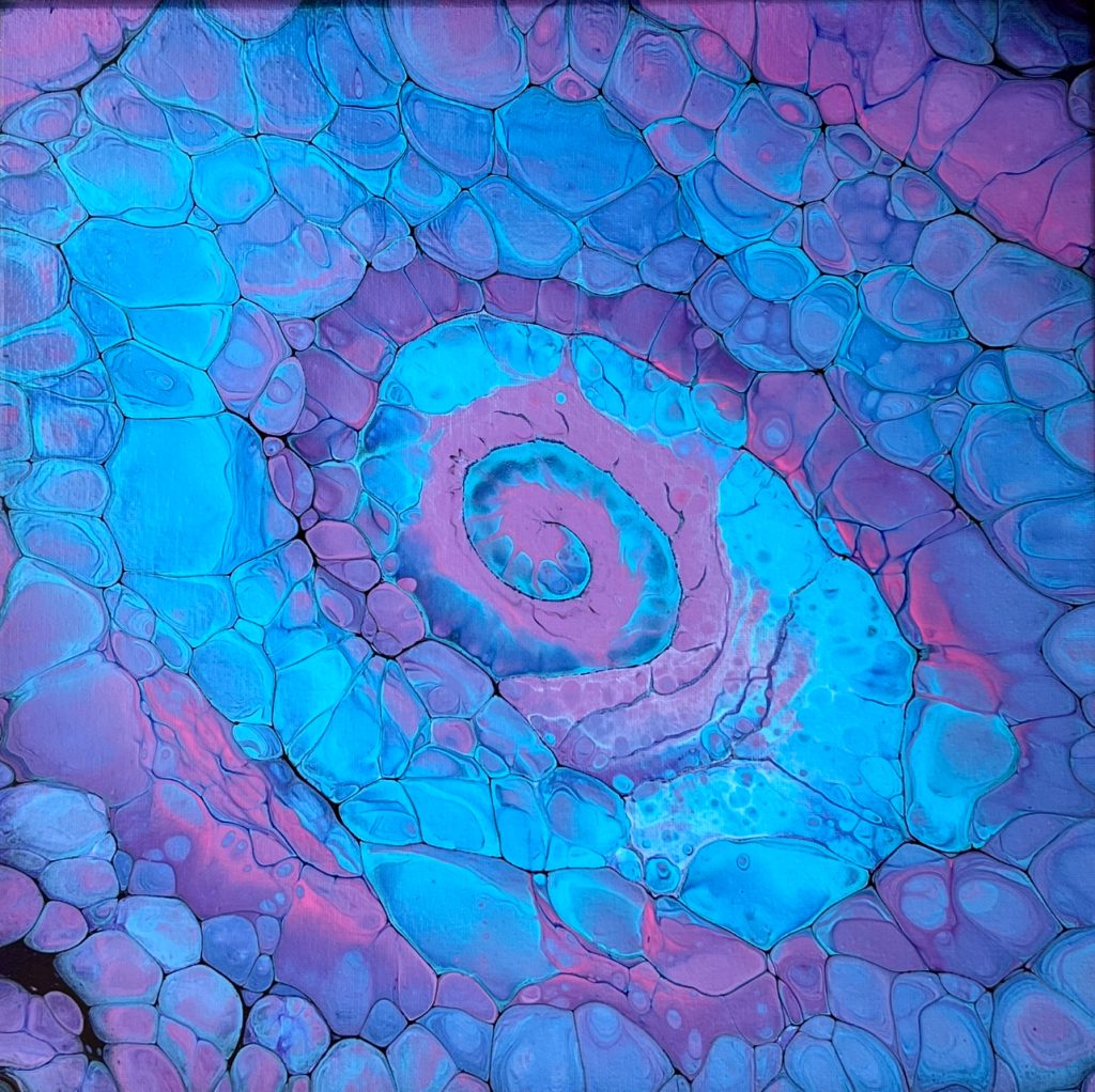 The Reveal 14x14in Canvas Acrylic Painting - Gina DeLuca